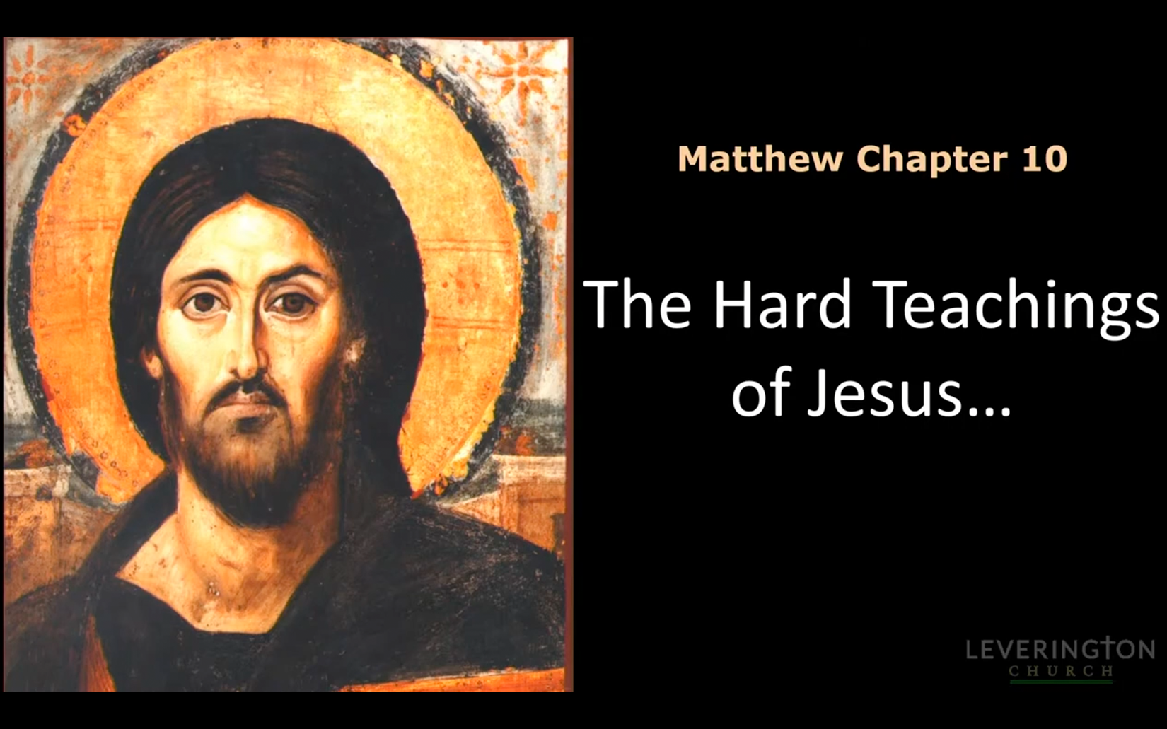 Matthew Chapter 10: "The Hard Teachings of Jesus" - Sermon Podcast ...