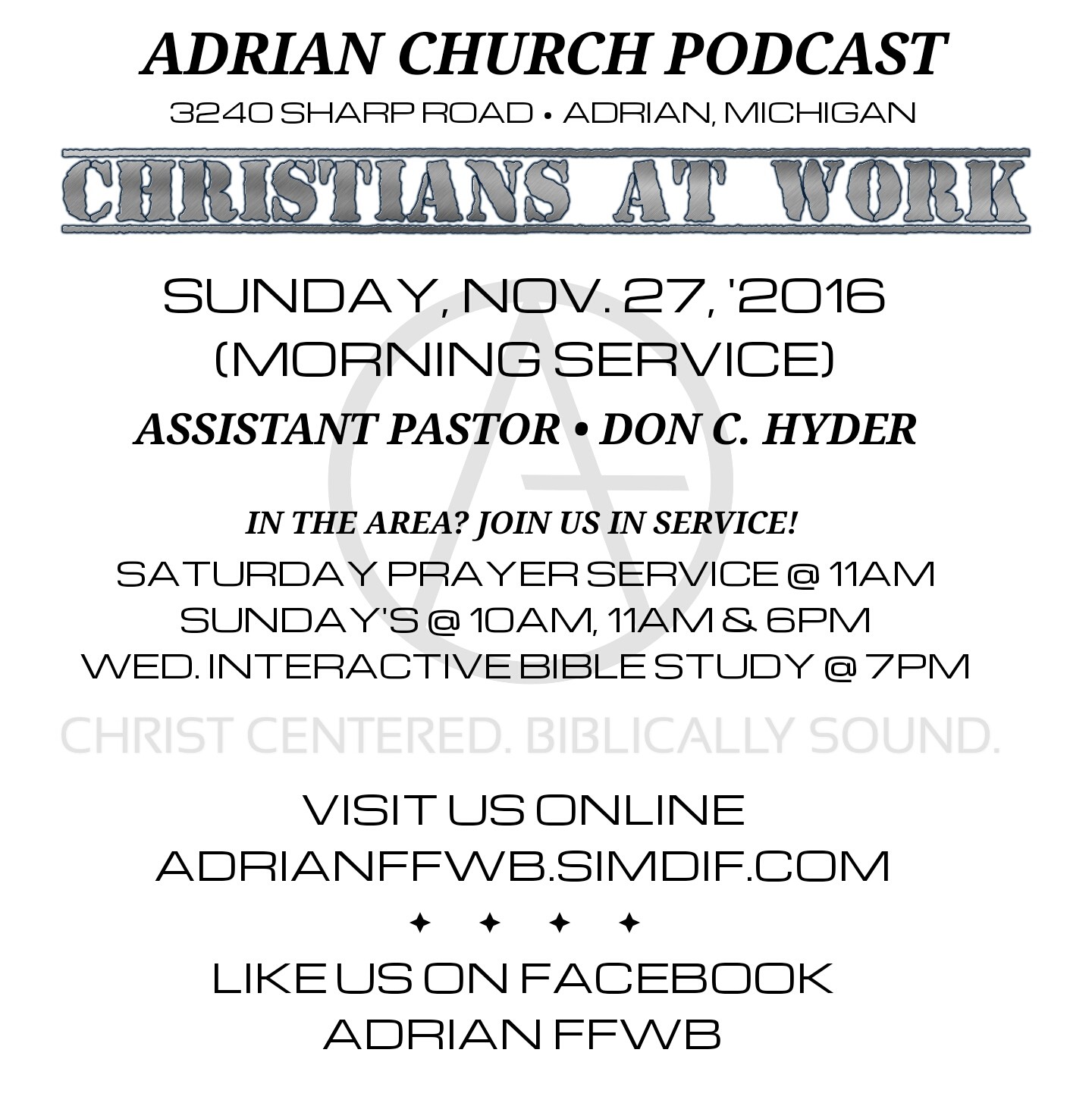 Christians At Work | The Weekend Word w/Don Hyder
