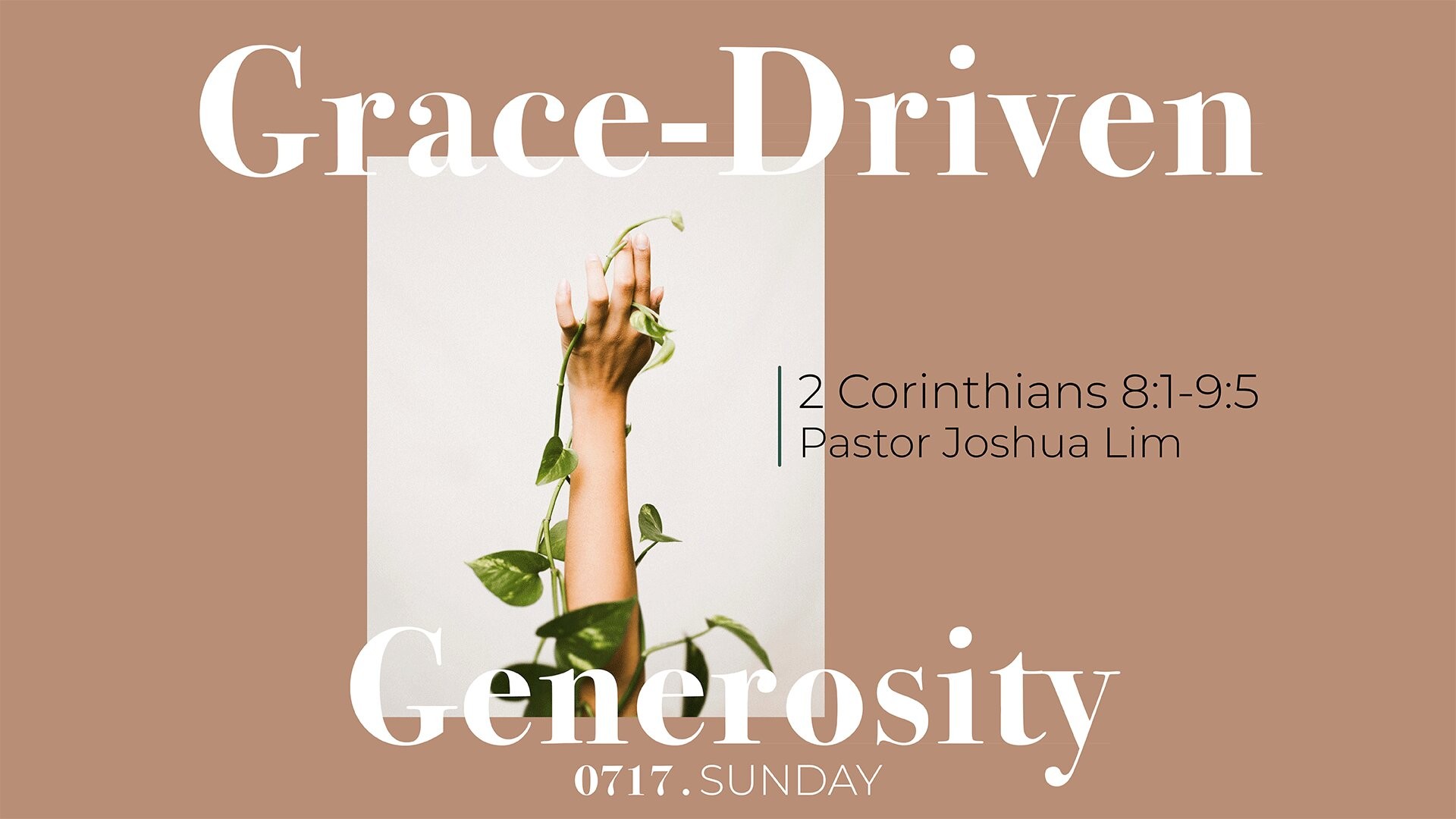 Grace-Driven Generosity | 2 Corinthians 8:1-9:5 | Family Chapel