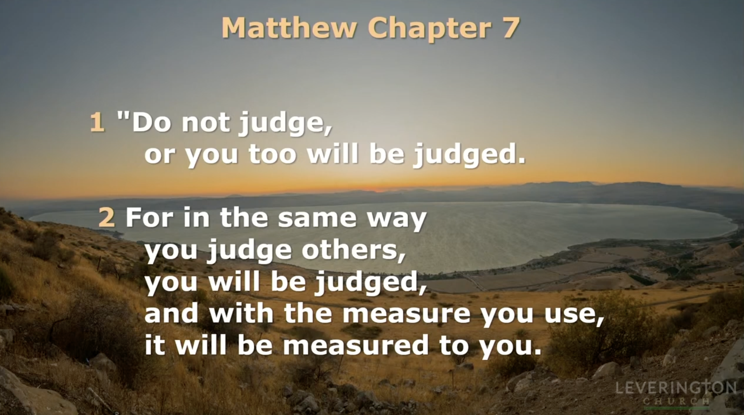 Matthew Chapter 7: "When Jesus Confronts the Spirit of our Age ...